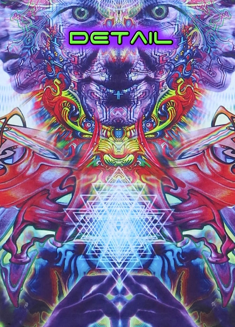 Psychedelic Tapestry Trippy Wall Art 'namaste' - Etsy