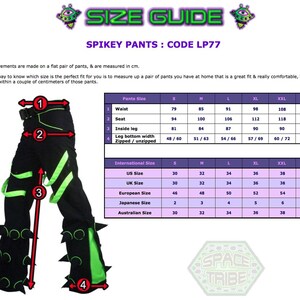 Spikey Pants : Black Trousers With Soft Spikes, UV Lime Piping and ...