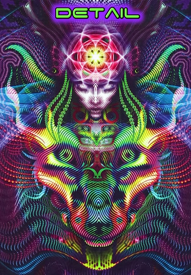 Trippy Wall Hanging Psychedelic Tapestry 'full - Etsy