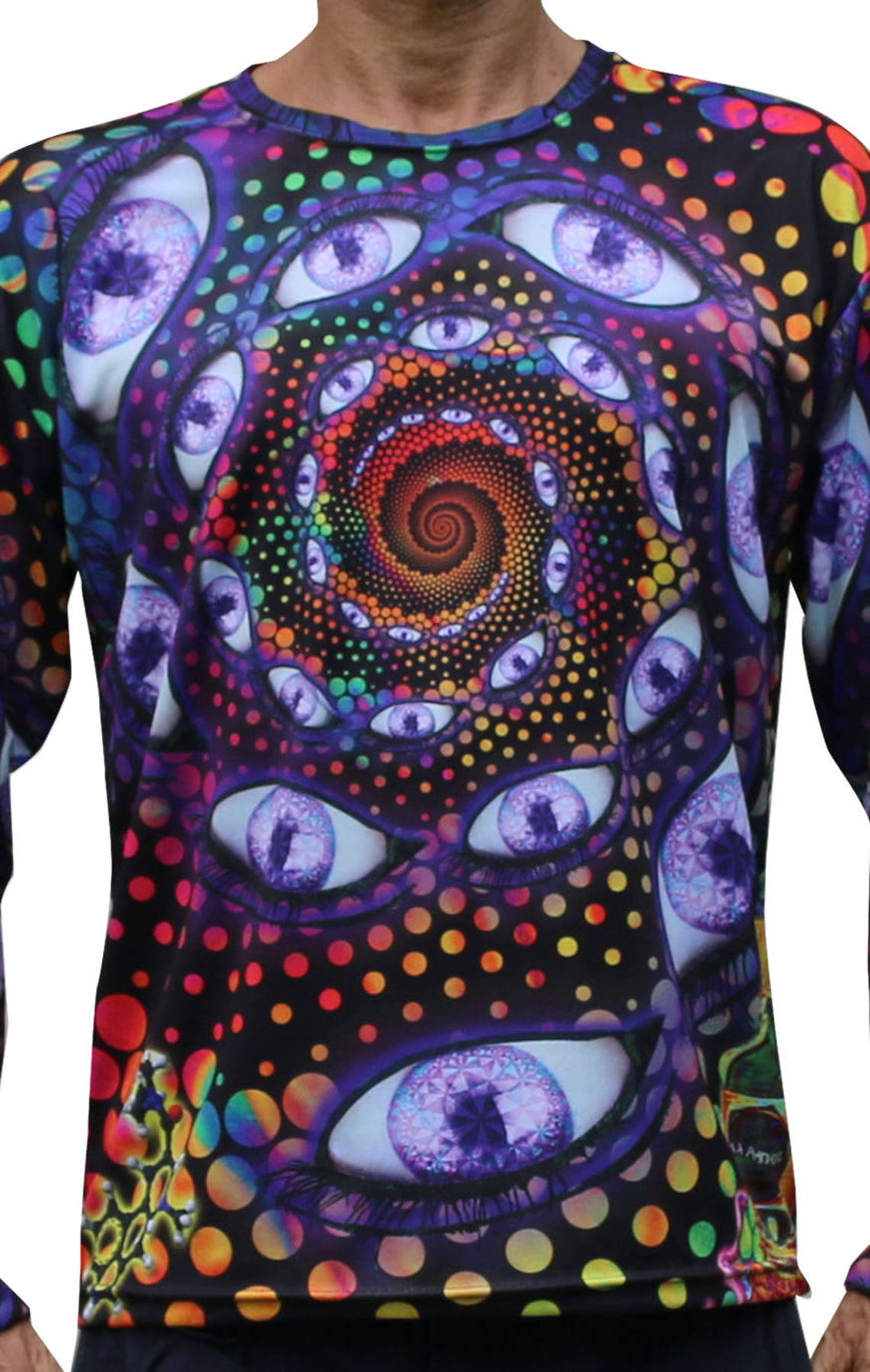 Psychedelic Long Sleeve T-shirt 'LSD Party' by Mad - Etsy