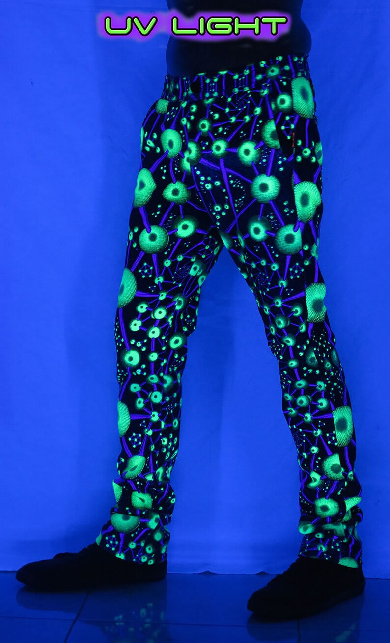 Chill Out Pants Atomic Alien Hand-printed Psychedelic Pants. - Etsy