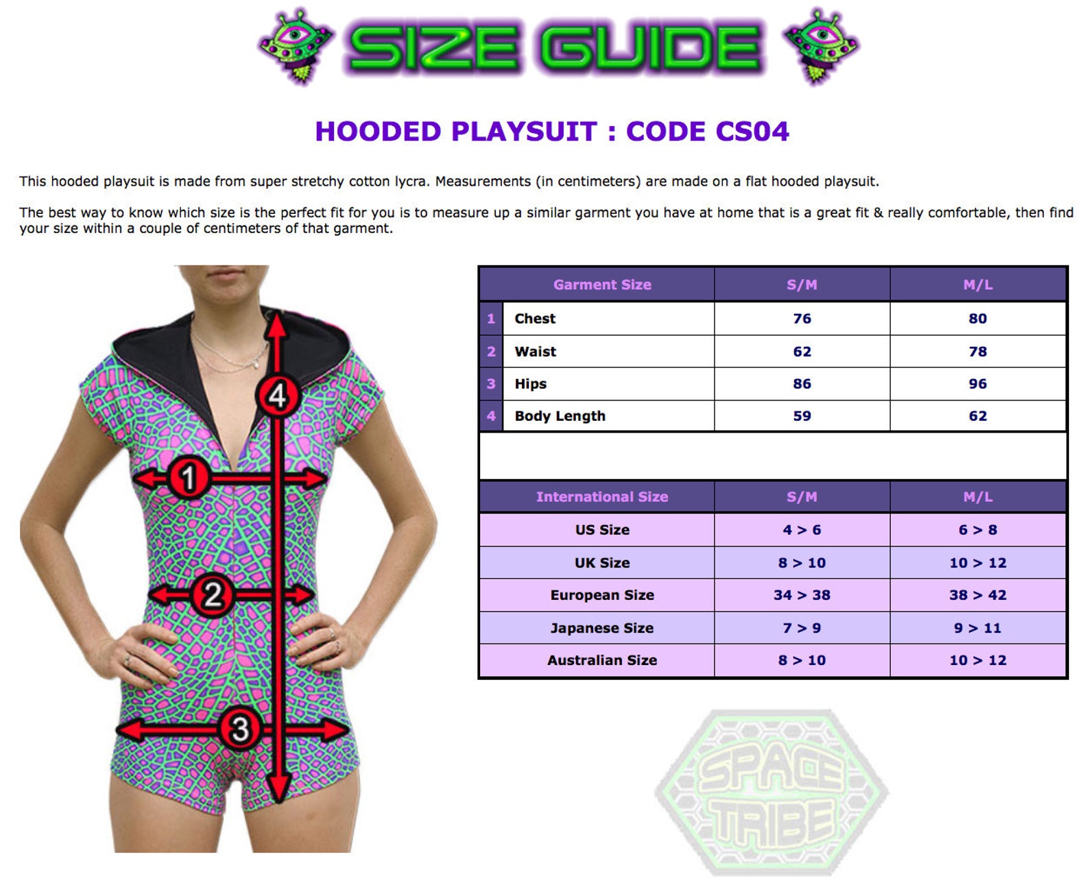 Psychedelic Bodysuit 'atomic Alien' Psy Clothing Goa | Etsy