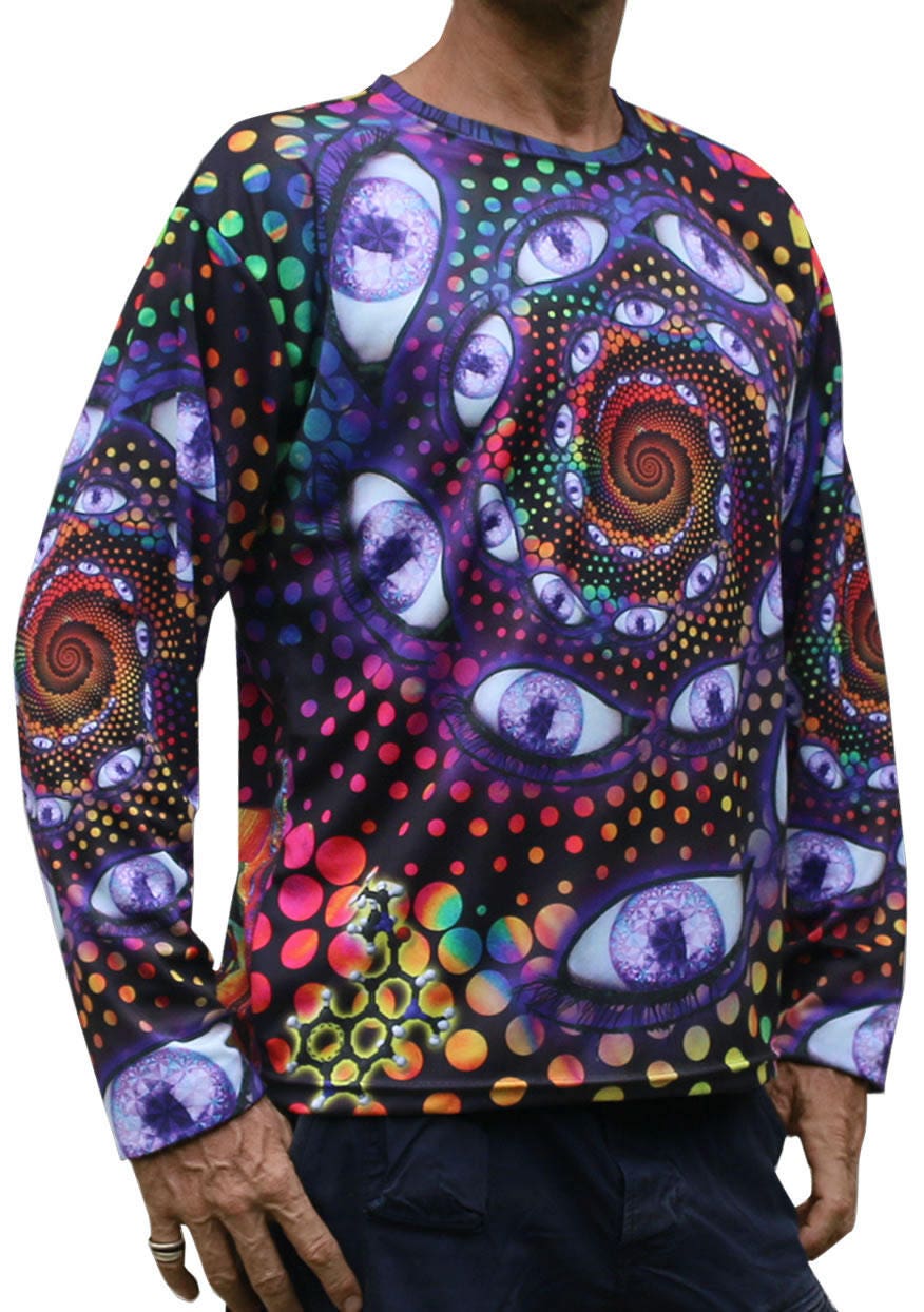 Psychedelic Long Sleeve T-shirt 'LSD Party' by Mad - Etsy