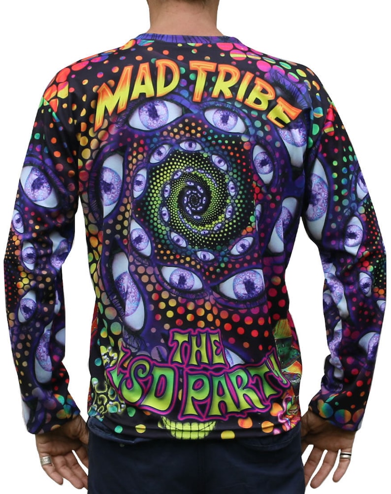 Psychedelic Long Sleeve T-shirt 'LSD Party' by Mad - Etsy