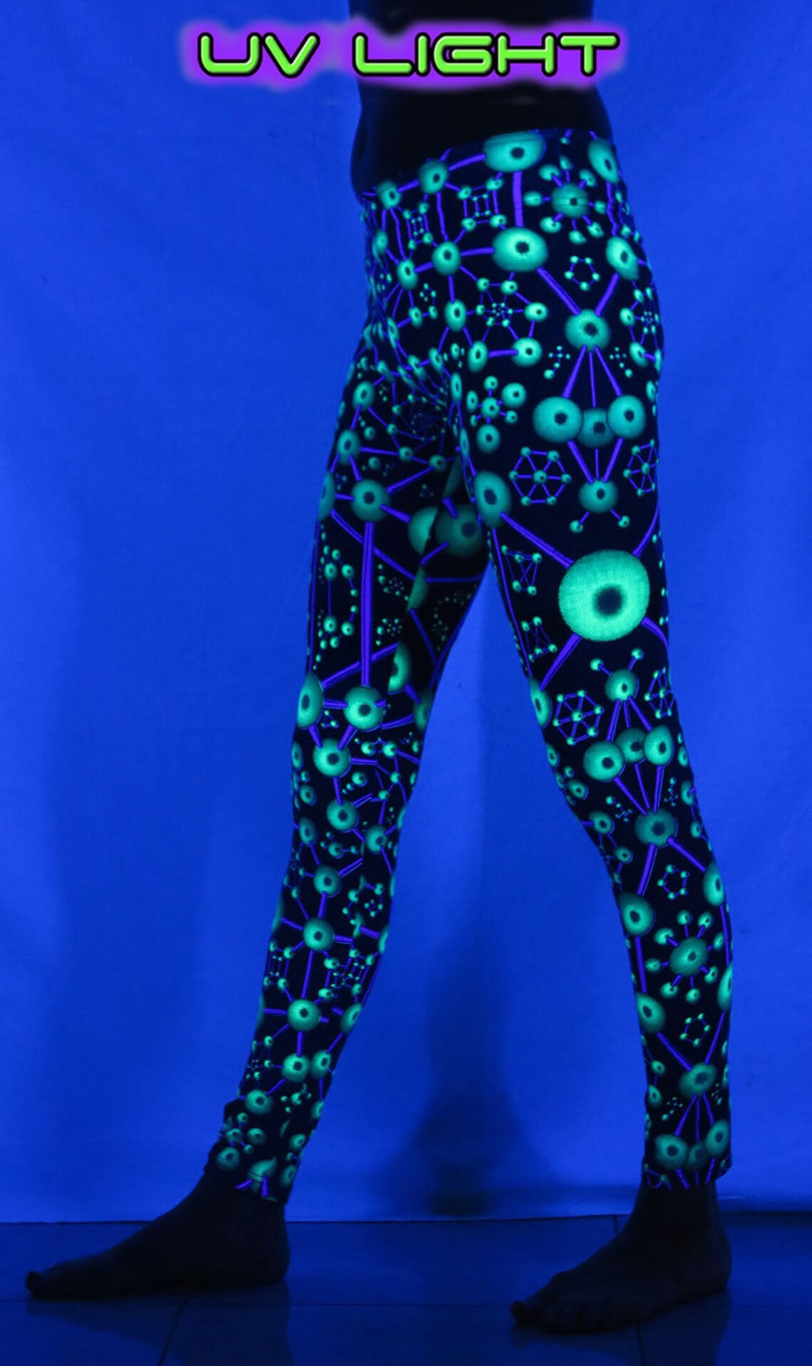 Trippy Tights Atomic Alien. Wide Waistband Leggings - Etsy