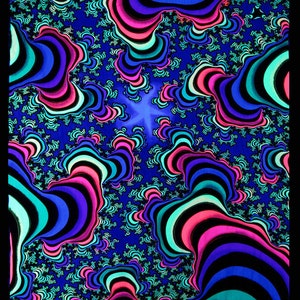 Trippy Wall Hanging 'rainbow Valley Fractal' Psychedelic Tapestry ...