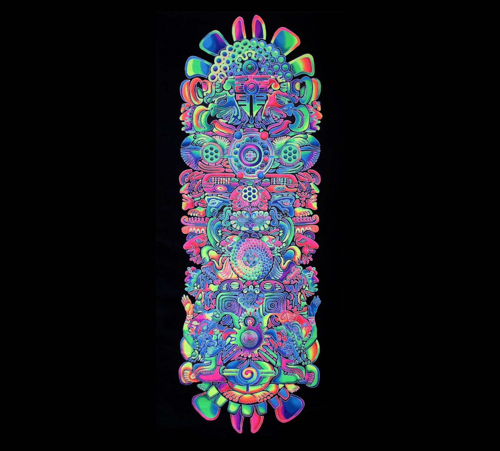 Psychedelic Tapestry 'totem' Trippy Wall Art Trippy - Etsy