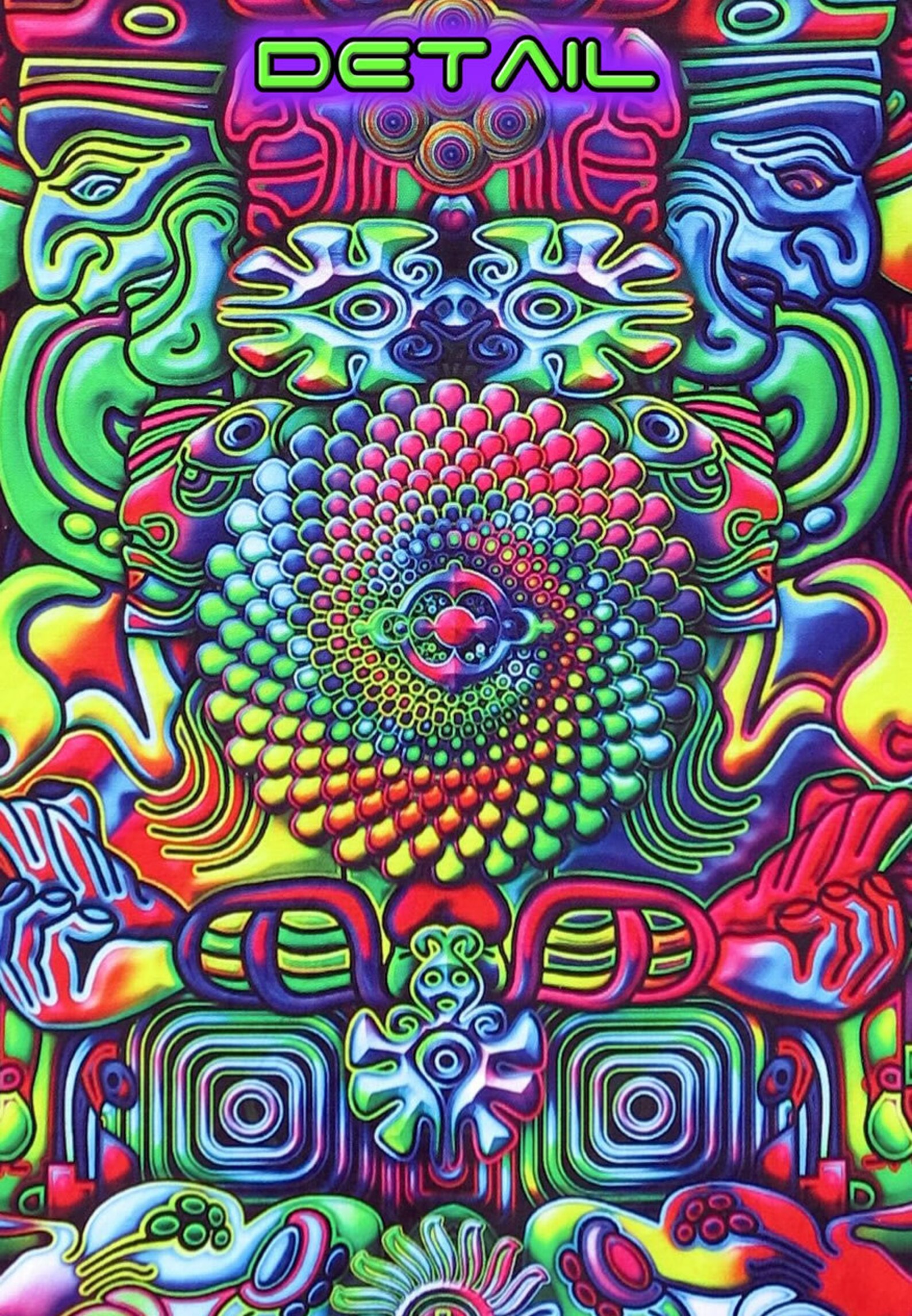 Trippy Wall Hanging Psychedelic Tapestry 'rainbow | Etsy