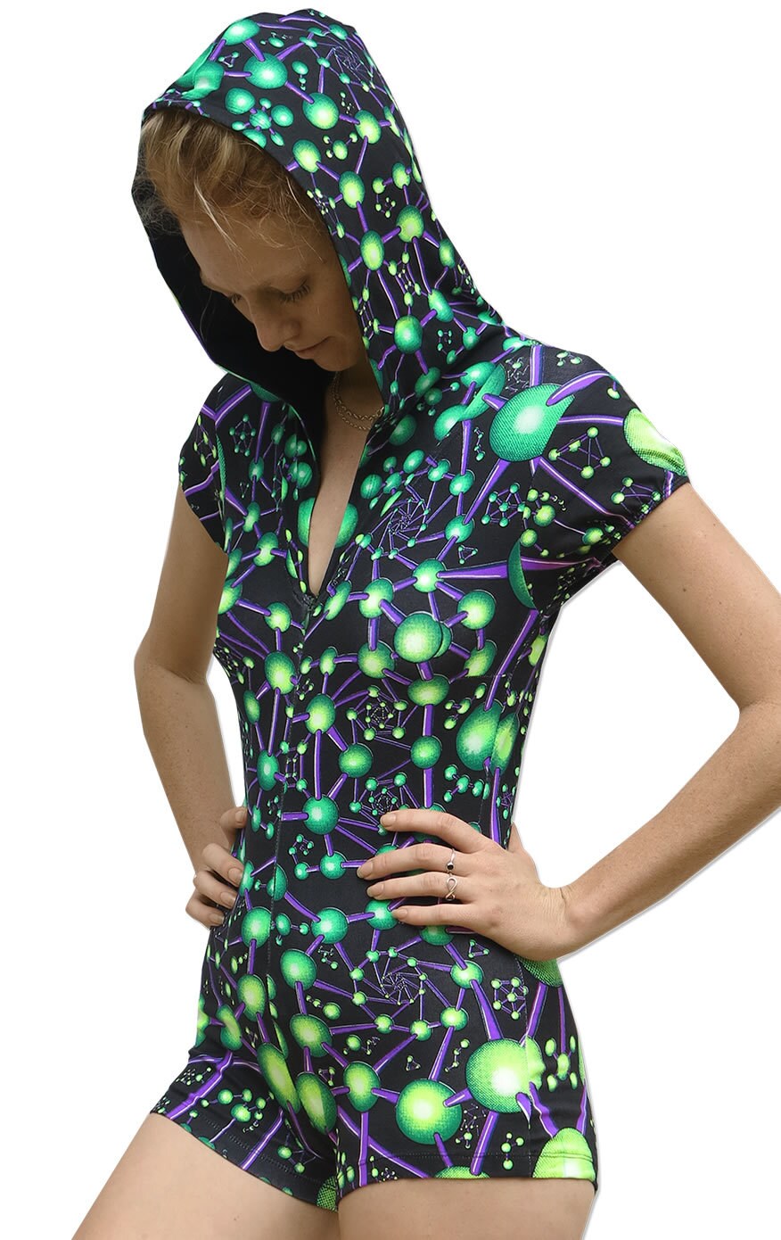Psychedelic Bodysuit 'atomic Alien' Psy Clothing Goa | Etsy