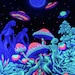 Trippy Tapestry 'alien Shrooms' UFO Shrooms & Aliens - Etsy
