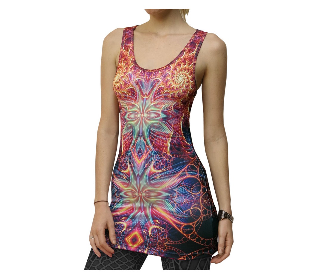 Psychedelic Top / Mini Dress 'devine Seraphim'. Trippy - Etsy