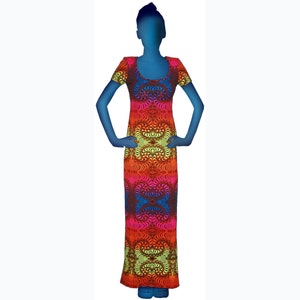 Psychedelic Dress 'rainbow Fractal'. Full Length Dress, UV Active ...