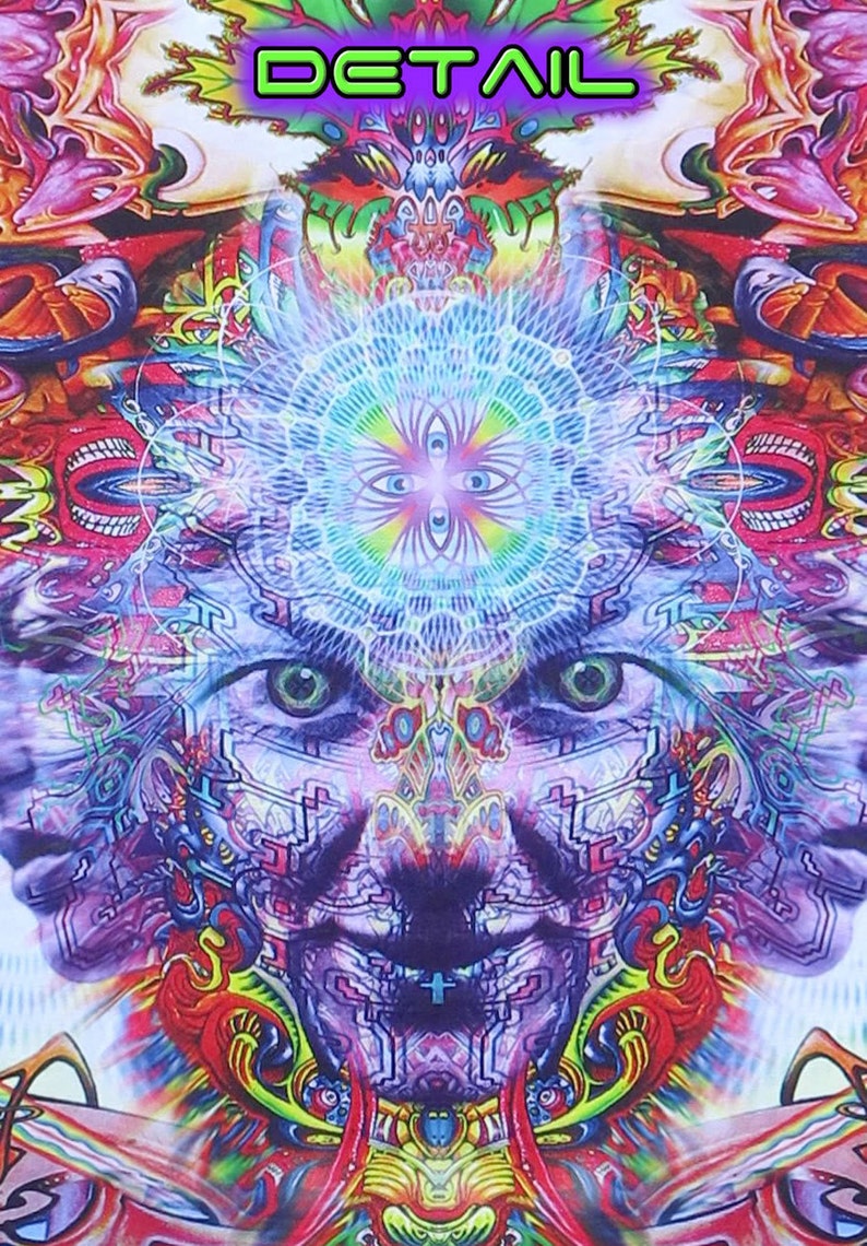 Psychedelic Tapestry Trippy Wall Art 'namaste' - Etsy