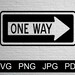 Vector STREET SIGN One Way SVG, Png Jpg Pdf Studio, Studio3, Silhouette ...