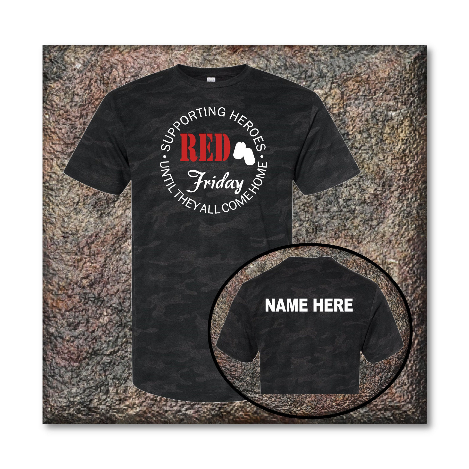 Red And Black Camo Shirt