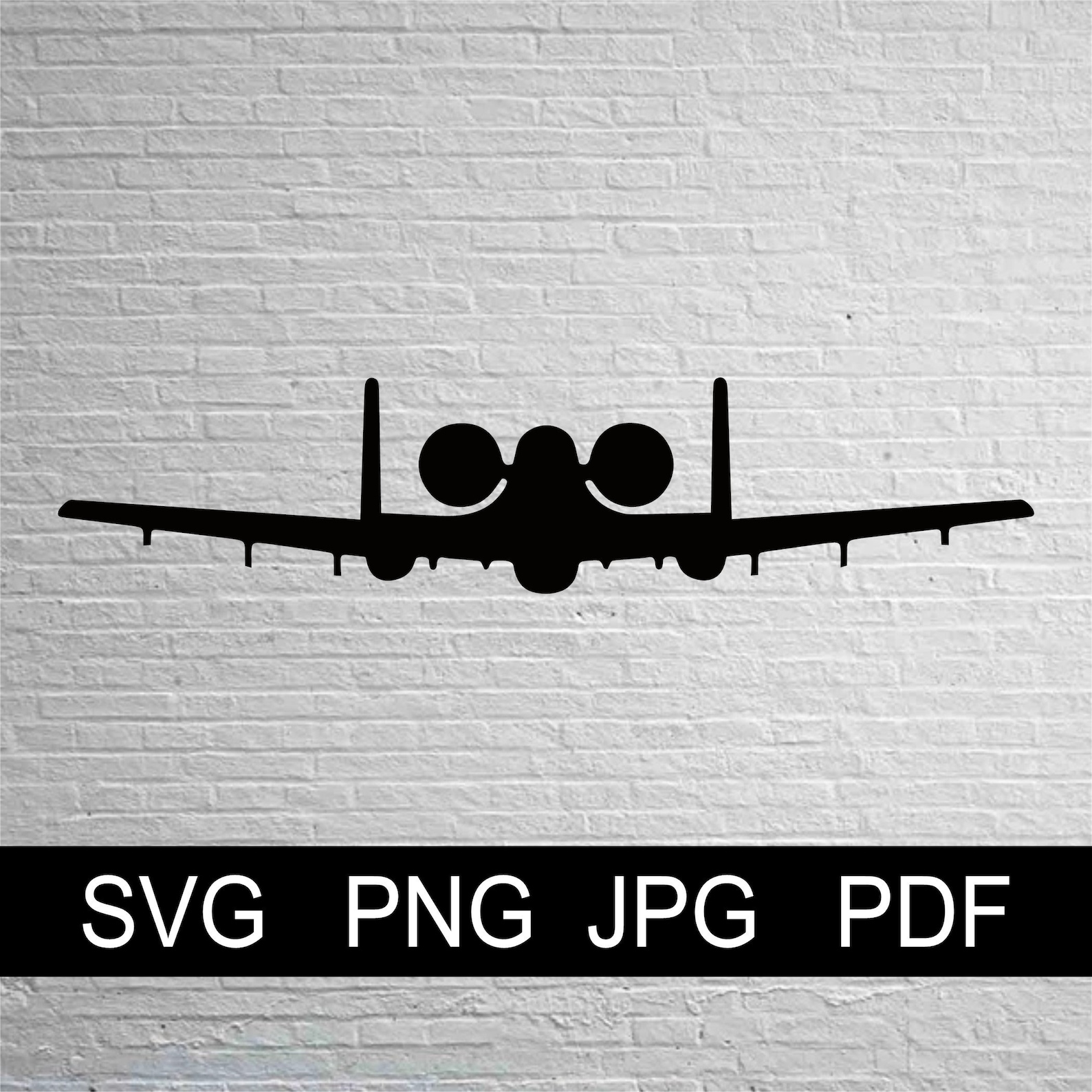 Vector A-10 Warthog SVG Png Jpg Pdf Studio, Studio3, Silhouette Cameo ...