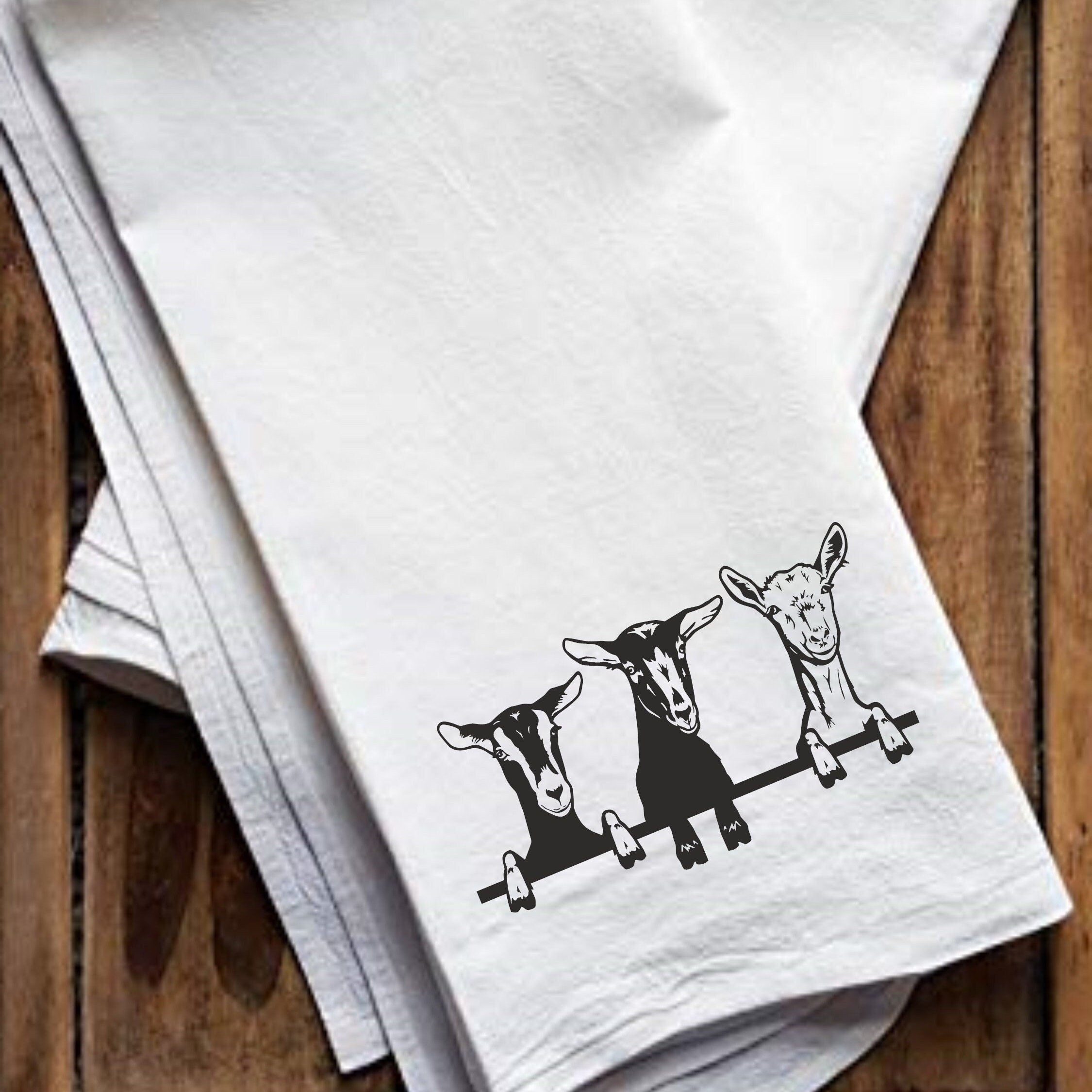 GOATS SET B Flour Sack Towel Tea Towel Dish Towel Farm - Etsy