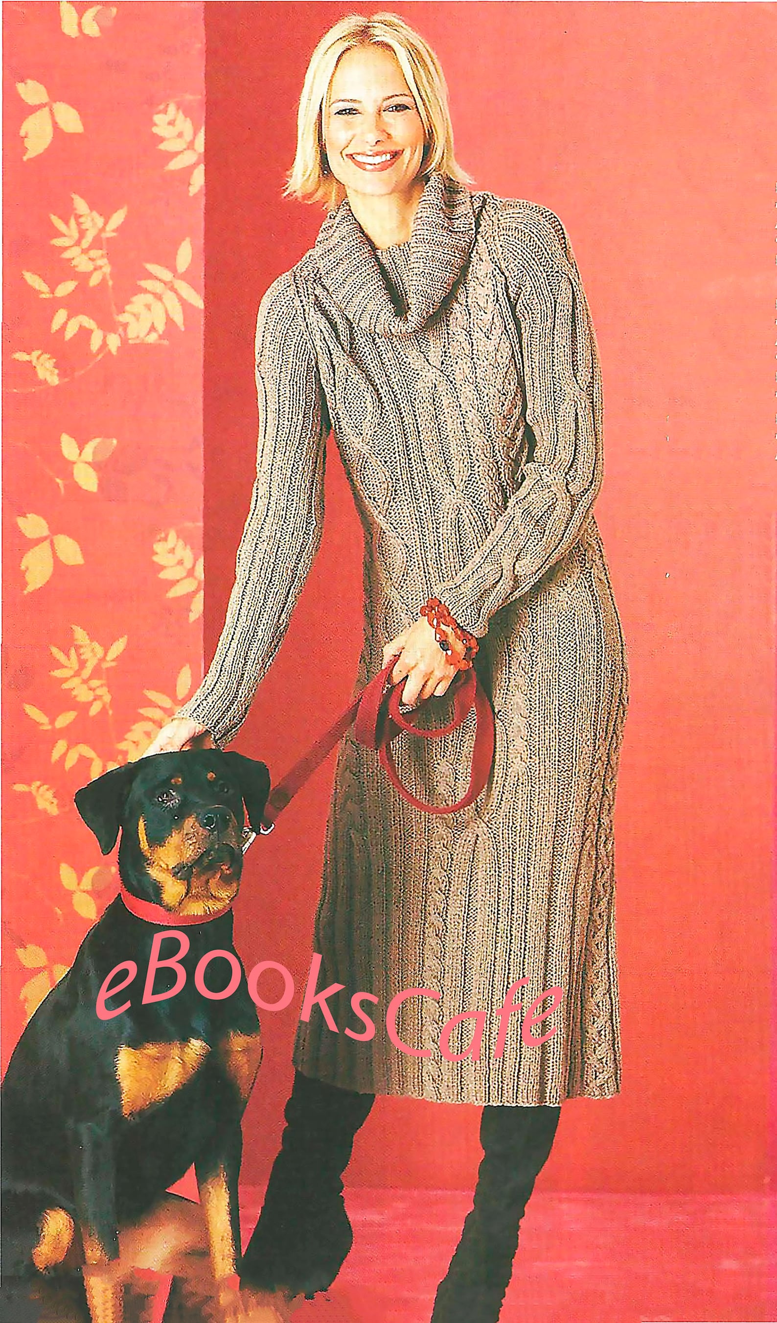 Knitting Allover Cabled Dress With Tunnel Neck Pattern | One Size Small ...