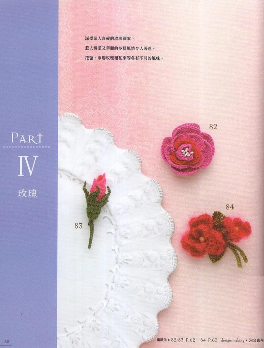 Crochet Flower Corsage (chinese) Mini Motif Chinese Lacework Pattern ...