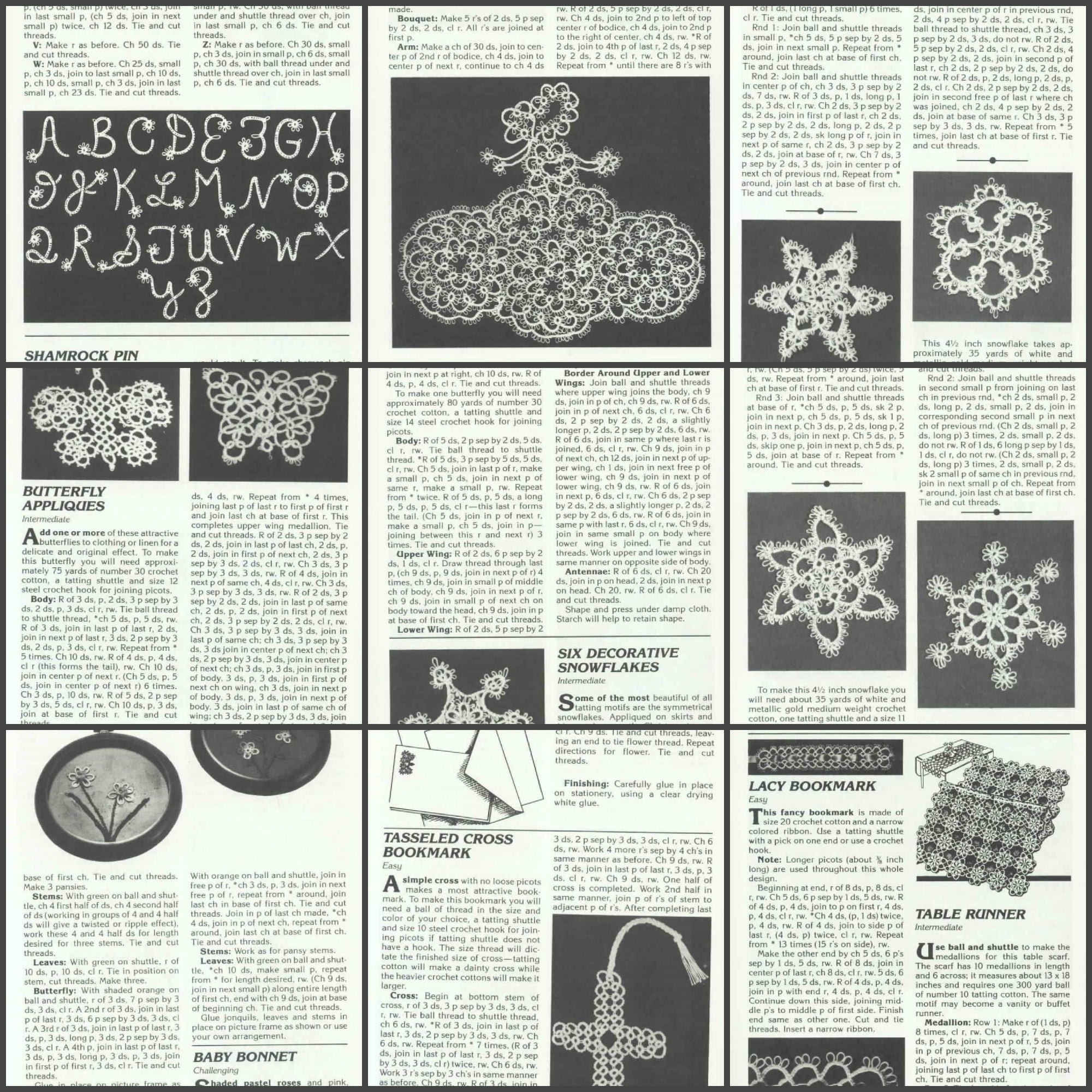 Tatting Lace Tatting Hand Book Lacework Tatting Crochet - Etsy
