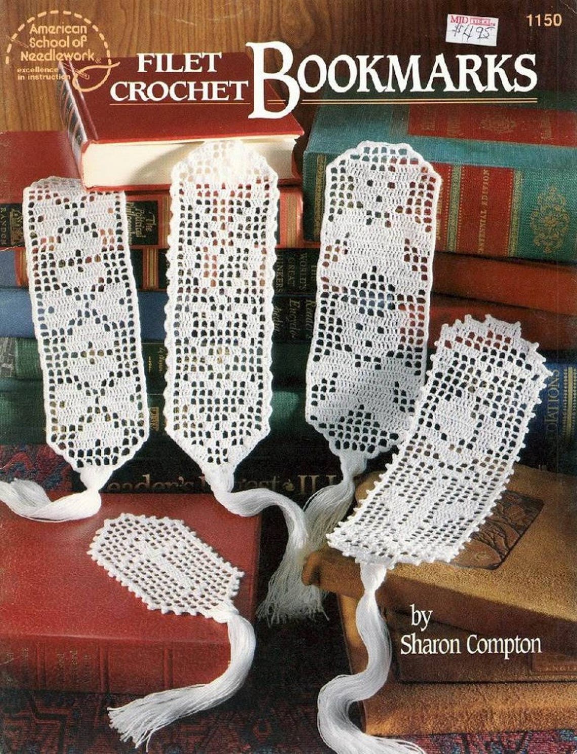 Filet Crochet Bookmarks Doily Pattern Crocheted Doily Pdf File - Etsy