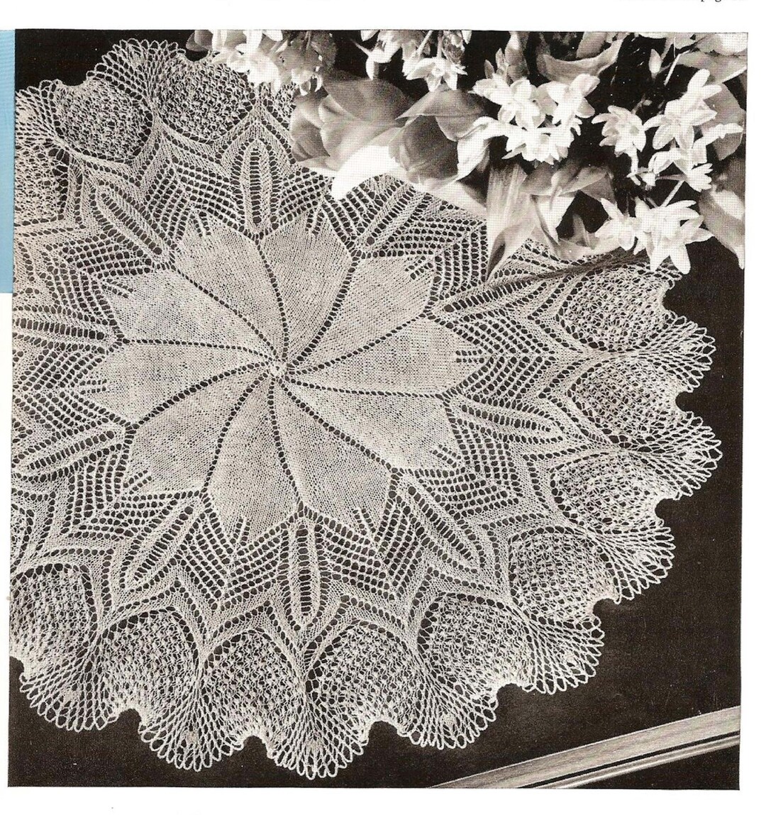 50s Vintage Doily Pattern | Knitting Vintage Lace Doily | Pdf File ...