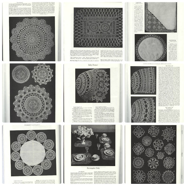 Tatting Lace Book Tatting Pattern Doily of Tat Tatting Pattern - Etsy