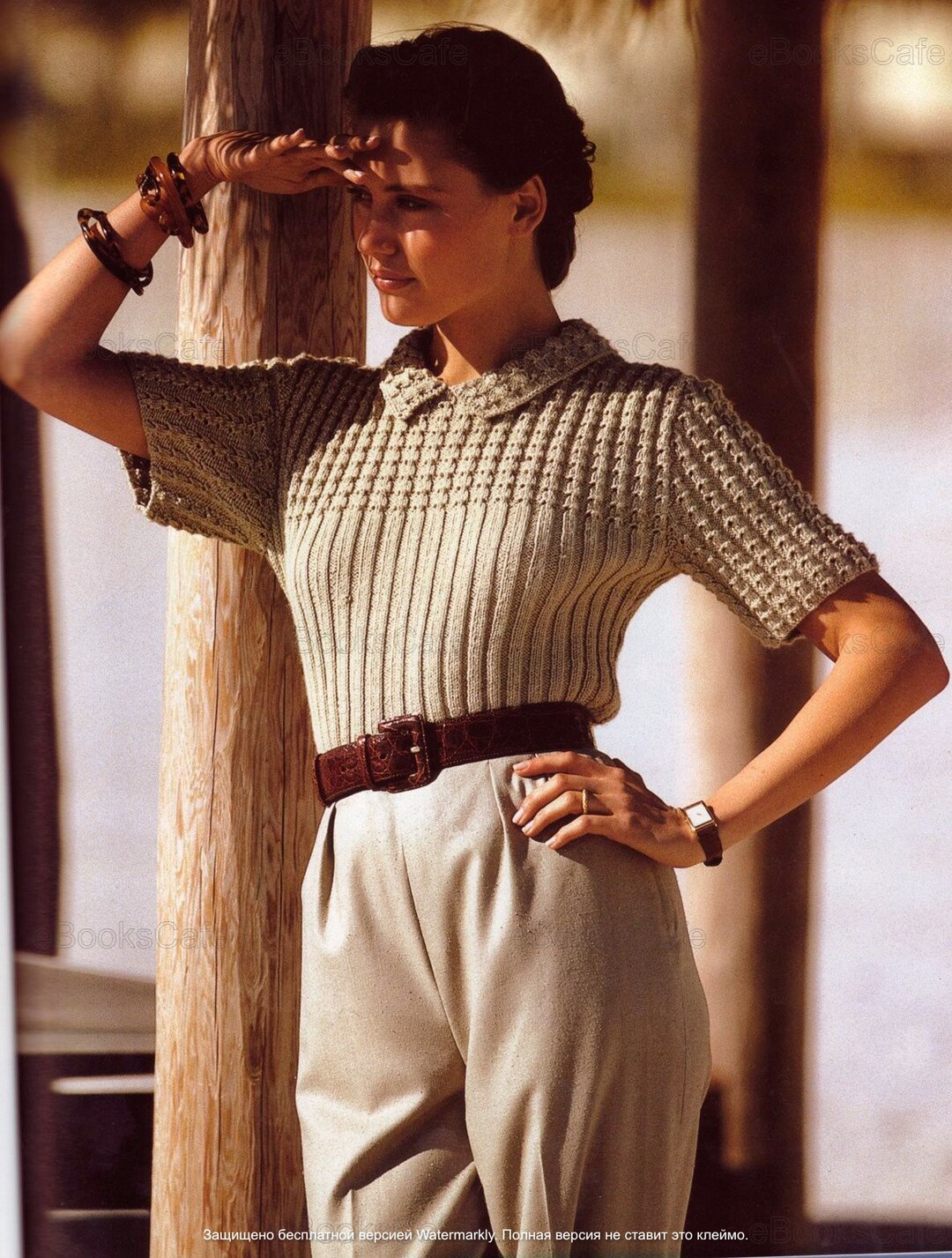 Knit Short Sleeved Top | Pdf File | Vintage Pattern | Knit Summer Top ...