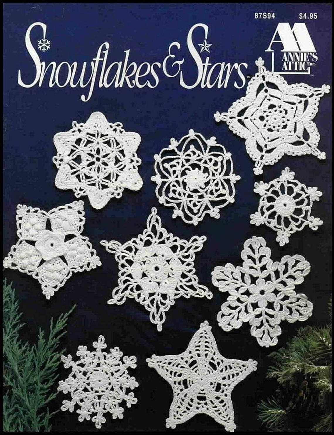 Snowflakes and Stars Crochet Book Snowflakes Pattern Crochet Stars ...