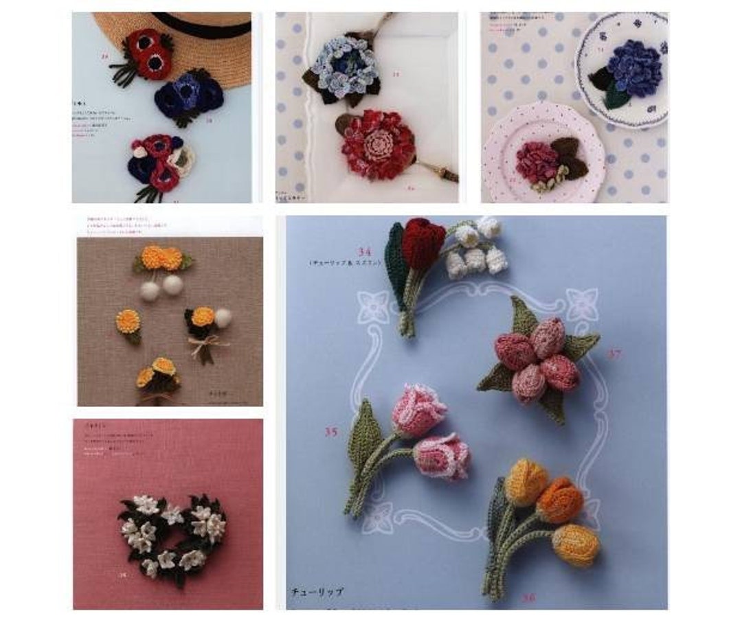 Crochet Flower Crochet Accessories Flower Crochet Book Floral Crochet ...