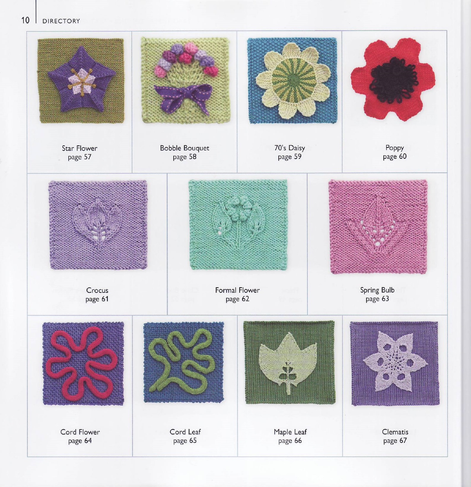 Knitting Motifs Pattern Knit Flowers Motifs 3D Motifs Pdf | Etsy