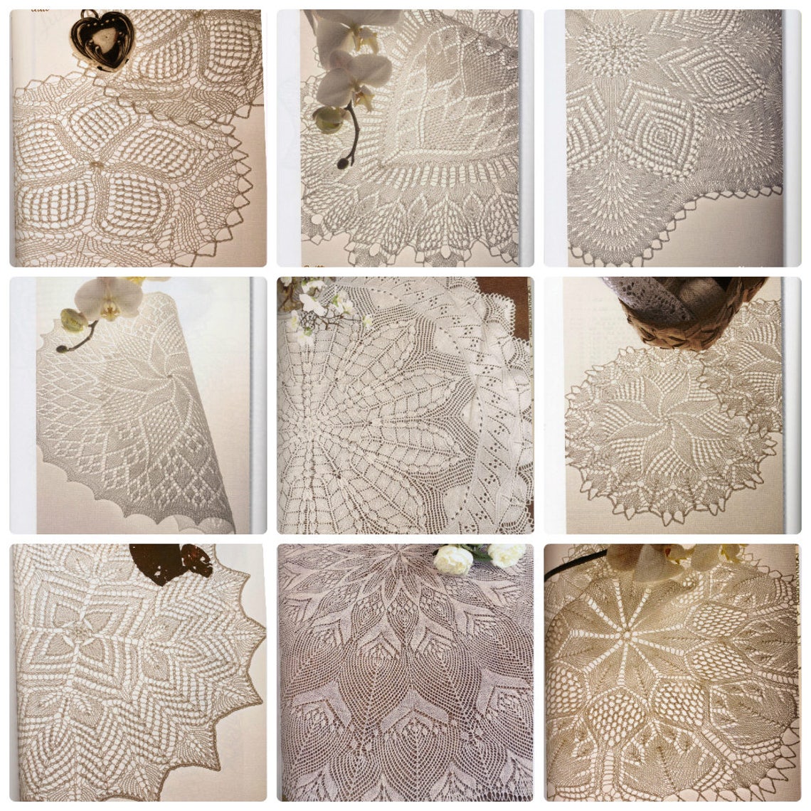 Crochet Lace Pattern Knit Lace Pattern Knit Tablecloth Crochet | Etsy