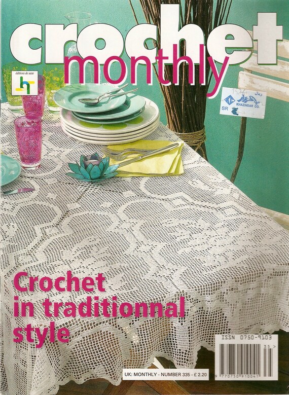 Crochet Book Crochet Monthly 335 Crochet Doilies Magazine - Etsy