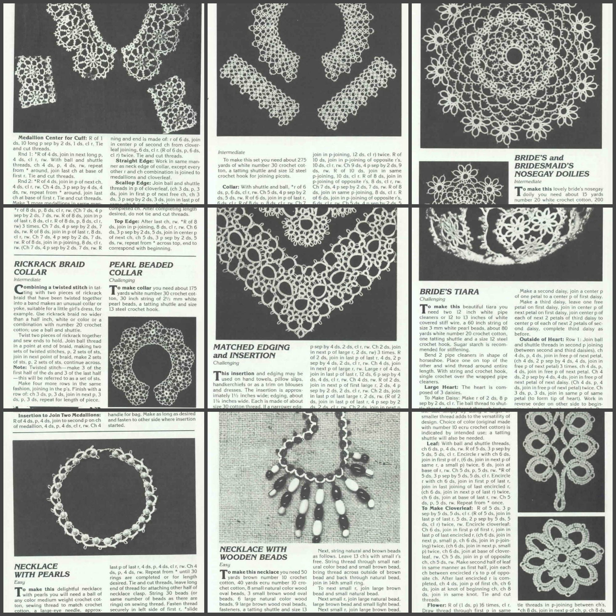 Tatting Lace Tatting Hand Book Lacework Tatting Crochet Pattern Pdf ...