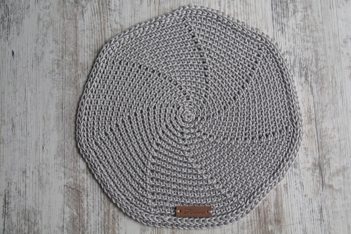 Crochet Silver Table Mats Round Table Mats Set of 4 Crochet | Etsy