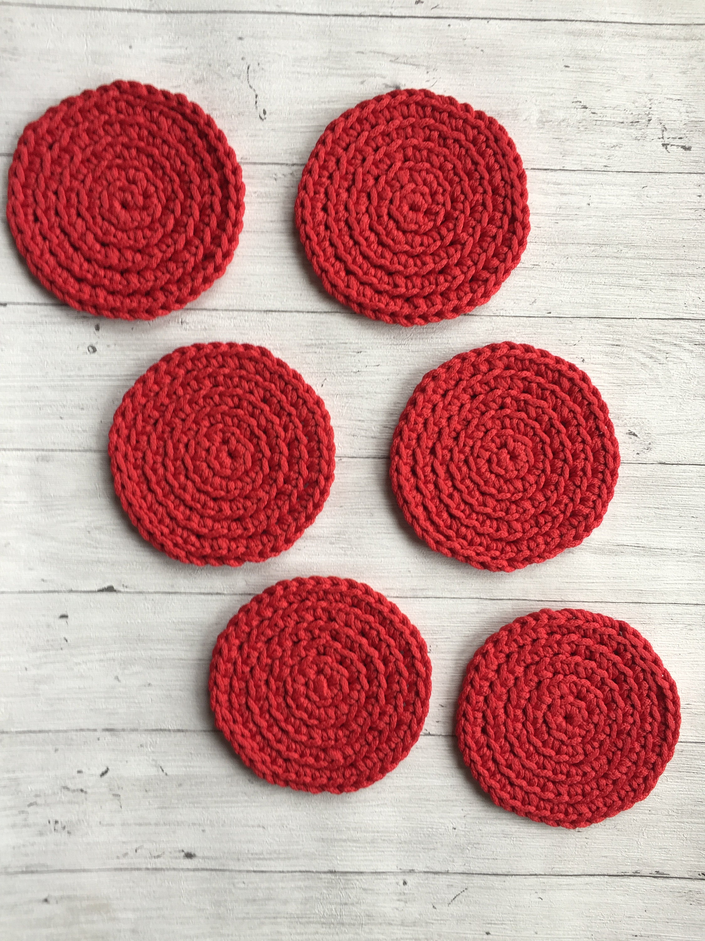 Red Cup Coasters Christmas Coasters Crochet Coffee Coasters - Etsy