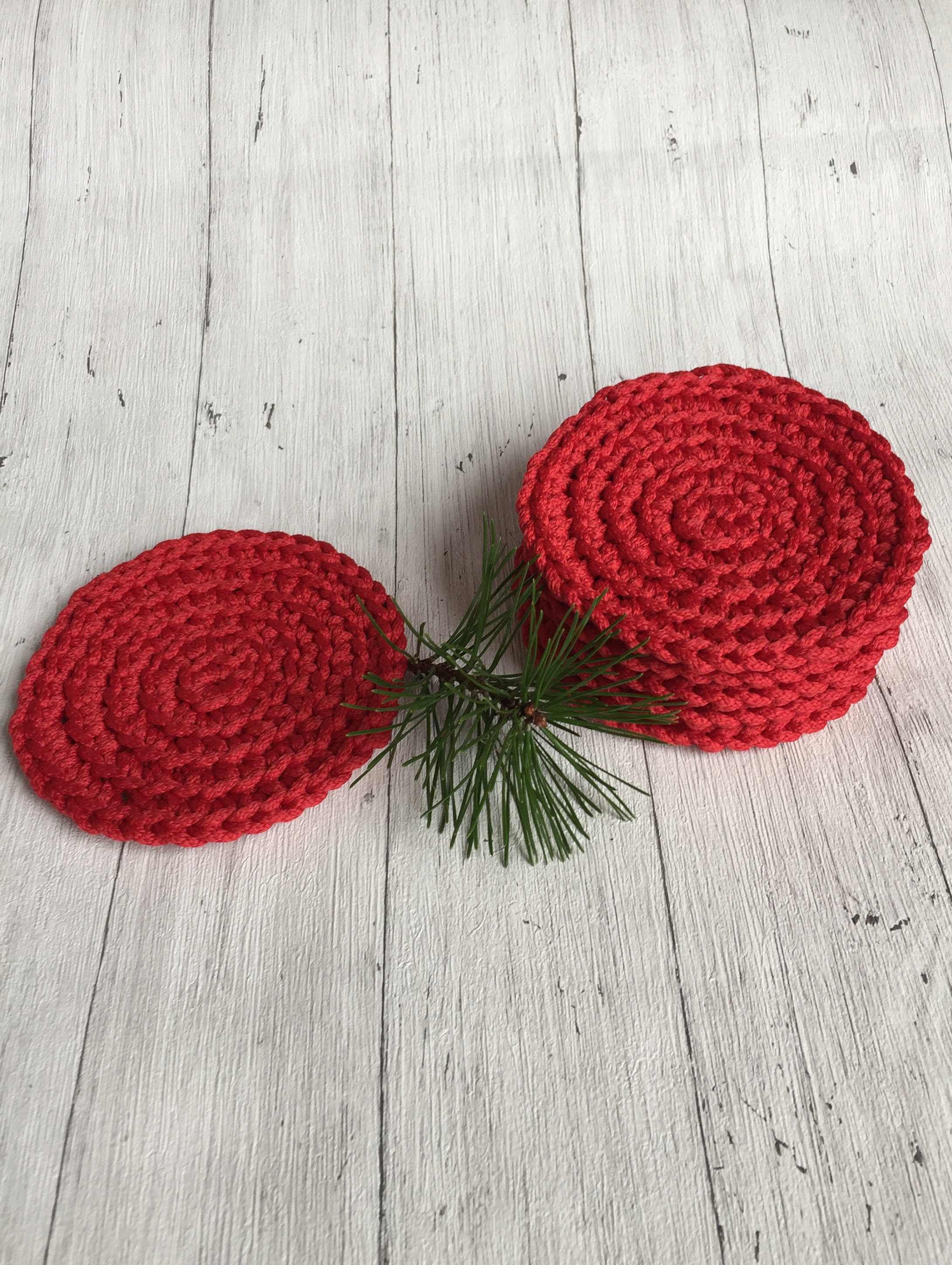 Red Cup Coasters Christmas Coasters Crochet Coffee Coasters - Etsy
