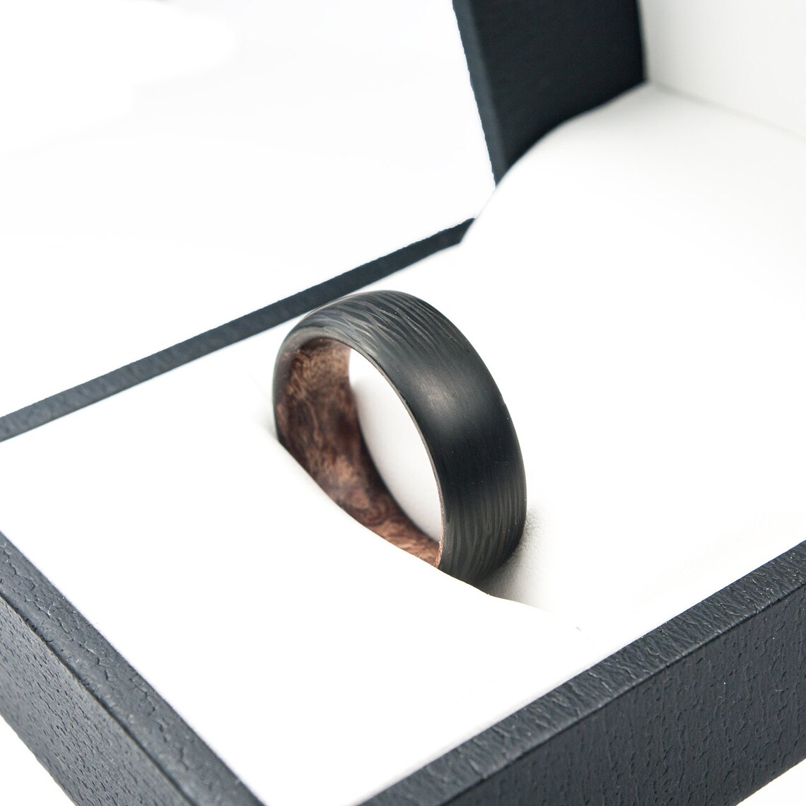 Poplar Minimalist Ring | Carbon Fiber Ring, Wood Ring, Wedding Ring ...