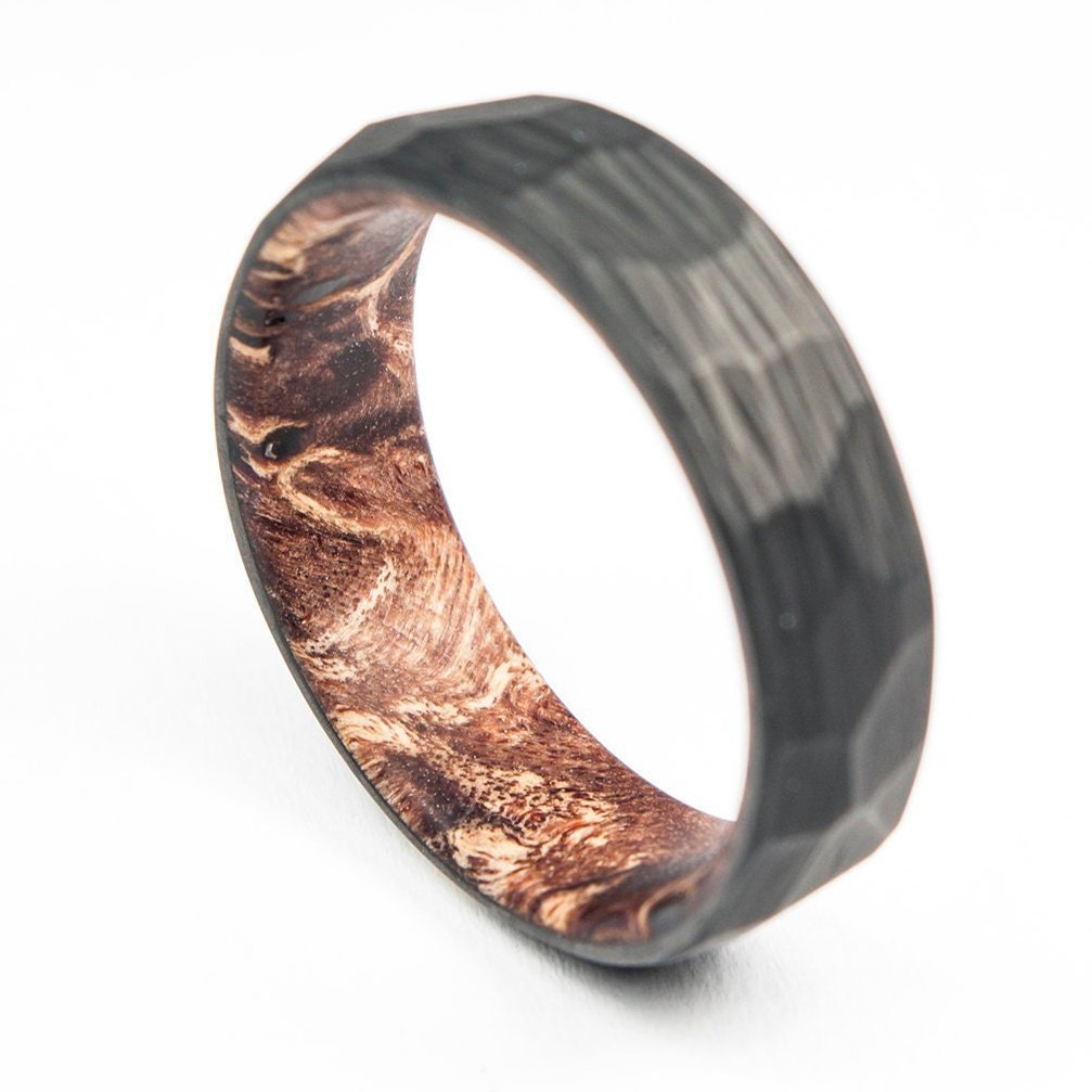 Poplar Crystal Ring Carbon Fiber Ring, Wood Ring, Wedding Ring ...