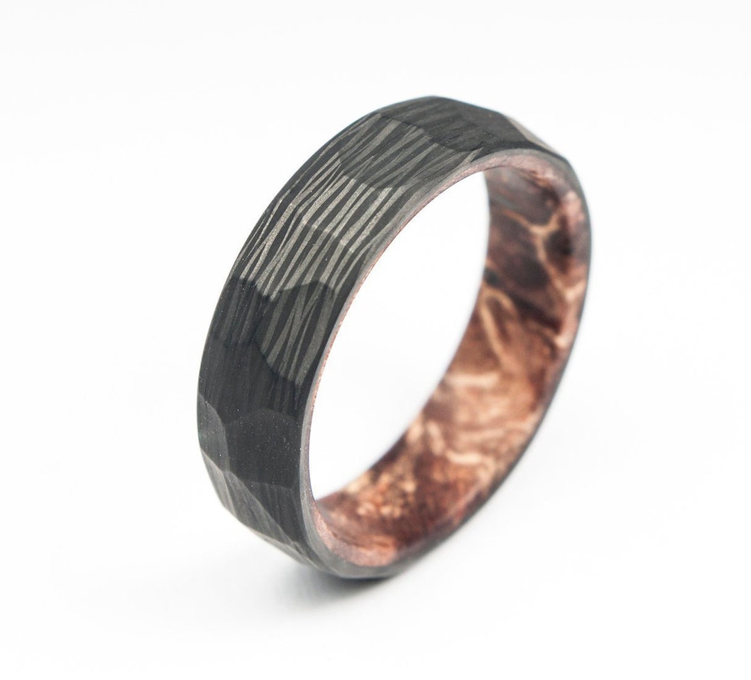Poplar Crystal Ring | Carbon Fiber Ring, Wood Ring, Wedding Ring ...