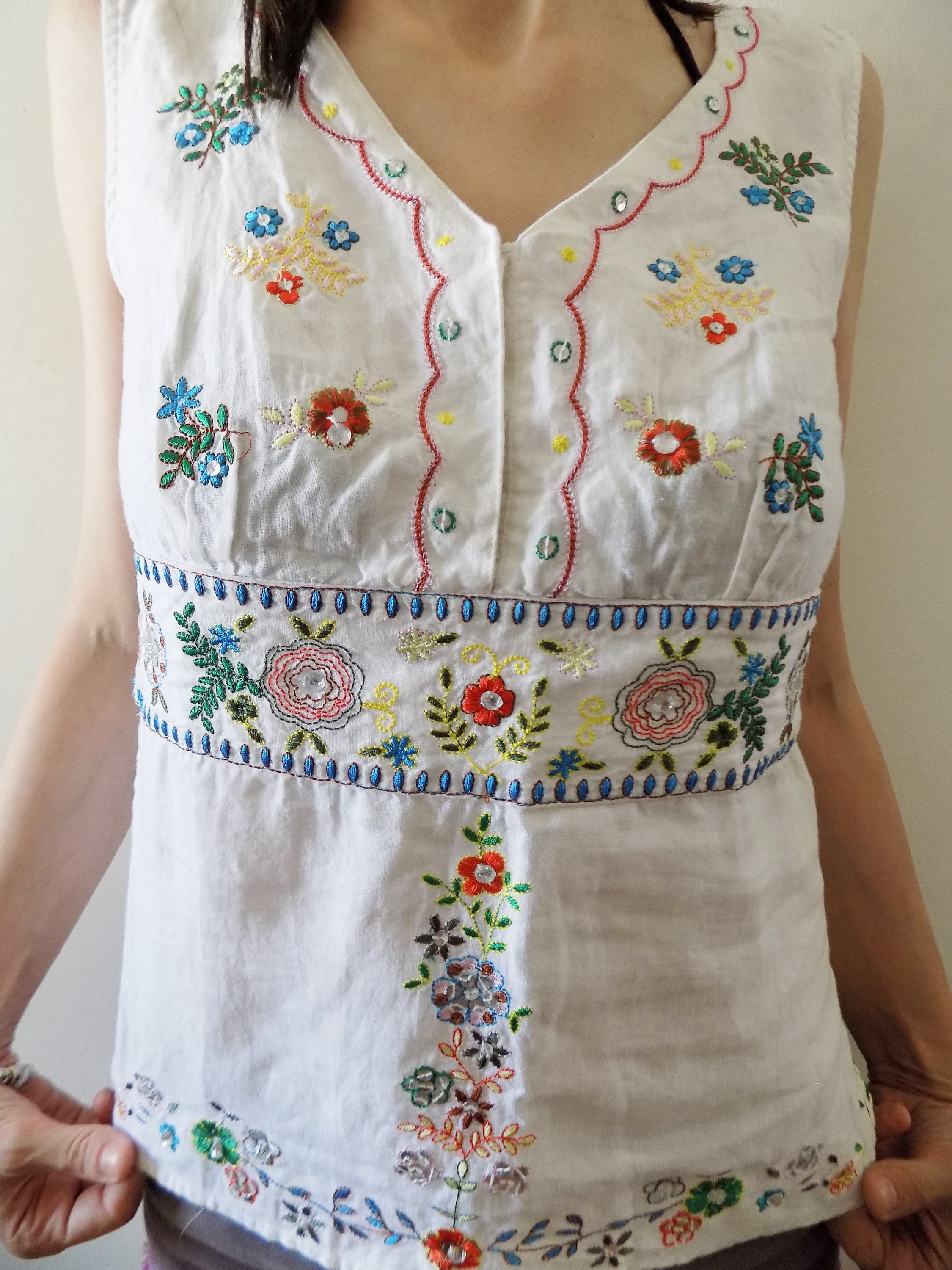 Vintage Slavic Embroidery Floral Folk Shirt - Etsy
