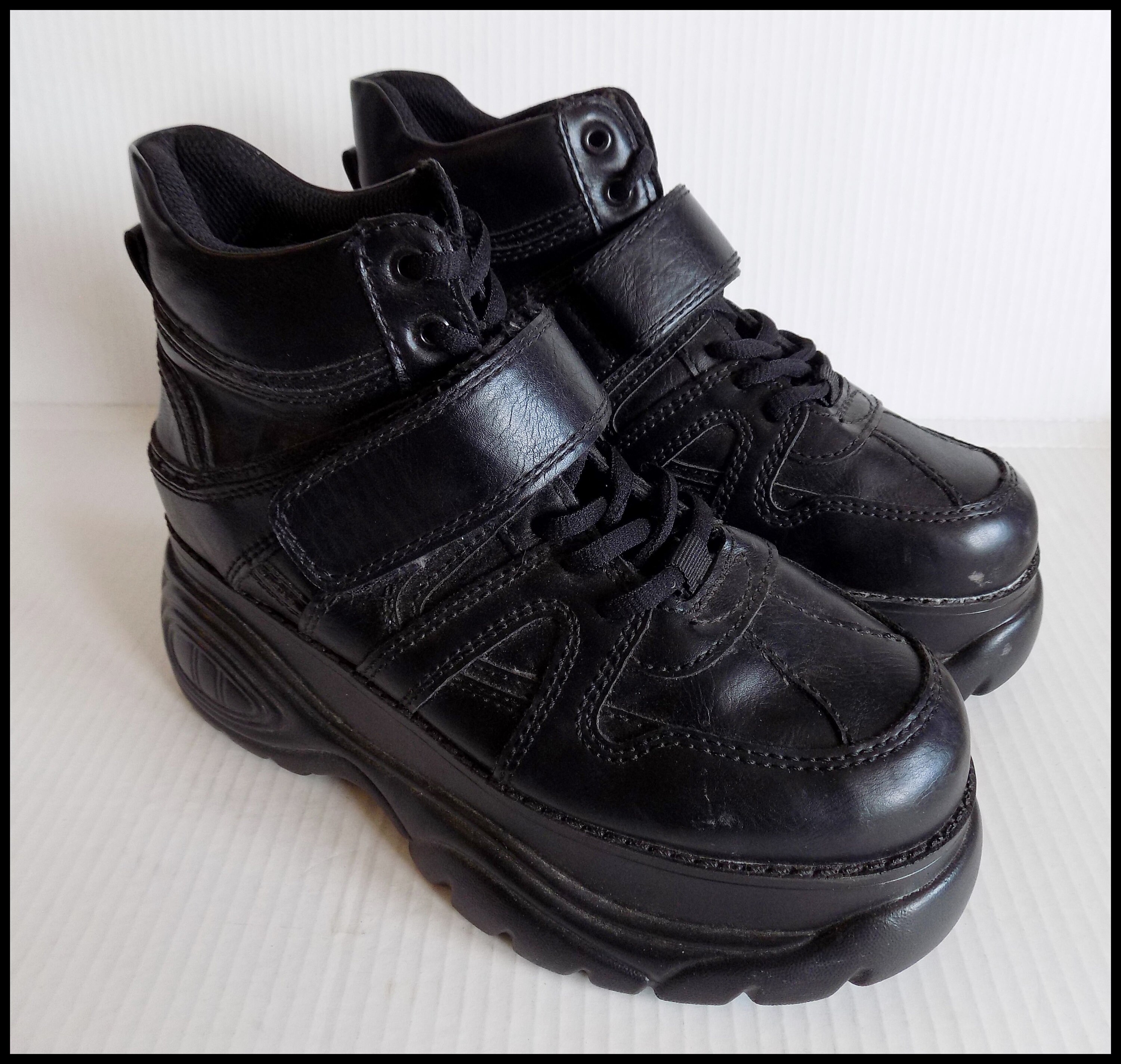 Y2K Style Black Platform Sneakers - Etsy