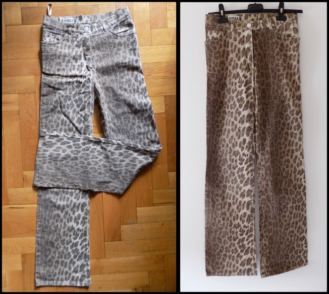 Vintage Yessica Animal Print Pants - Etsy