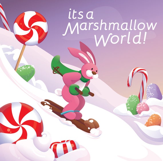 Its a Marshmallow World 8x8 Inch Print - Etsy