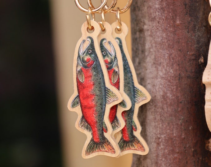 Coho Salmon Keychain | Salmon Keychain | Coho Keychain | Fish Keychains ...