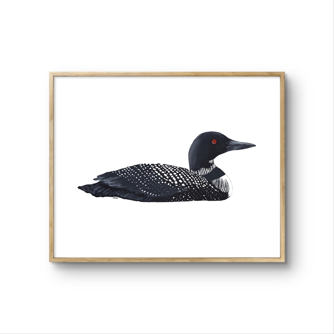 Common Loon Print | Common Loon Painting | Common Loon Art | Lake Art ...