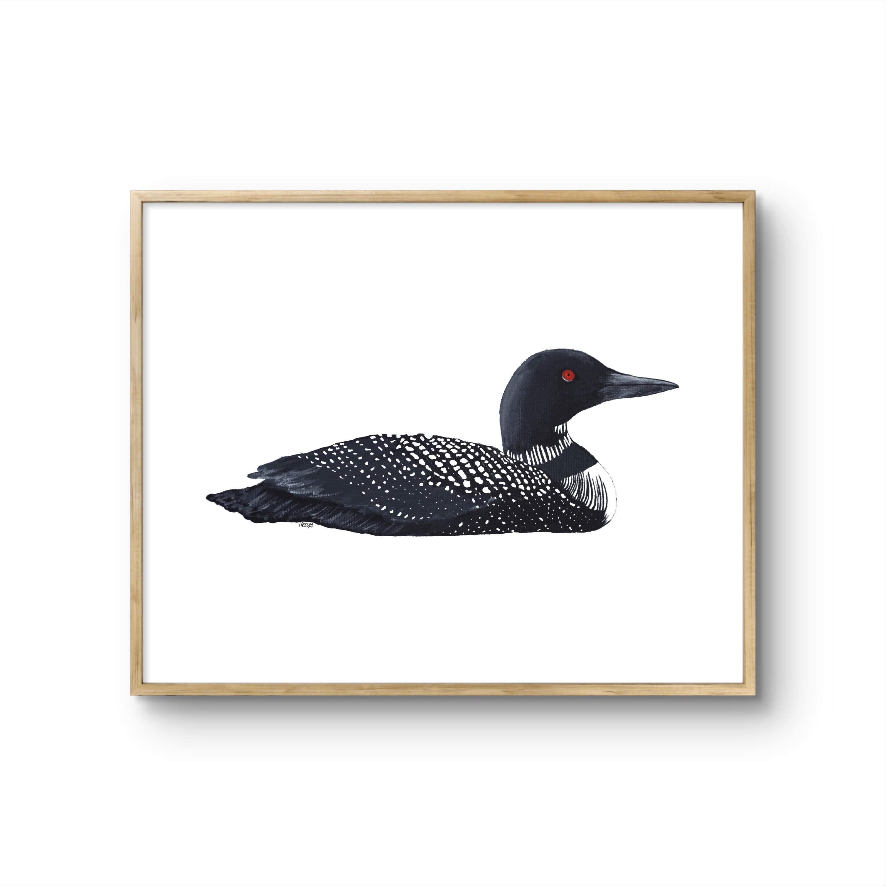Common Loon Print | Common Loon Painting | Common Loon Art | Lake Art ...