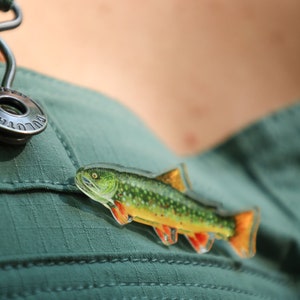 Brook Trout Pin Trout Pin Wader Pins Fly Fishing Pins Fly Fishing Gifts ...