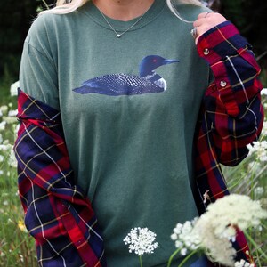 Common Loon Long Sleeve Tee | Loon Shirt | Bird Shirt | Lake Shirt ...