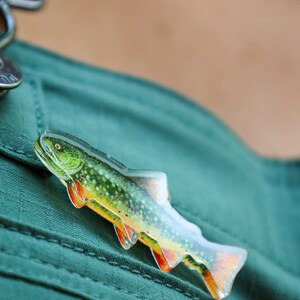 Brook Trout Pin Trout Pin Wader Pins Fly Fishing Pins Fly Fishing Gifts ...